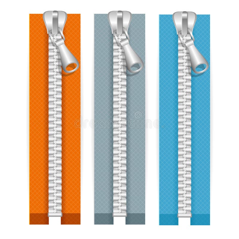 Clothes Zip Set. Vector stock vector. Illustration of fabric - 65947126