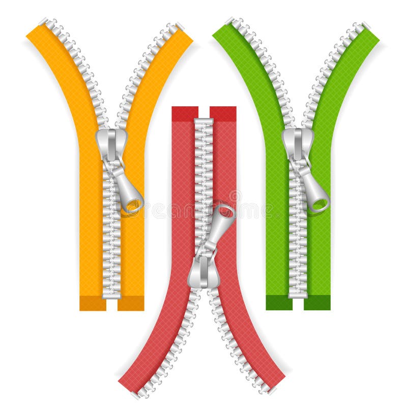 Clothes Zip Set. Vector stock vector. Illustration of cloth - 65947116