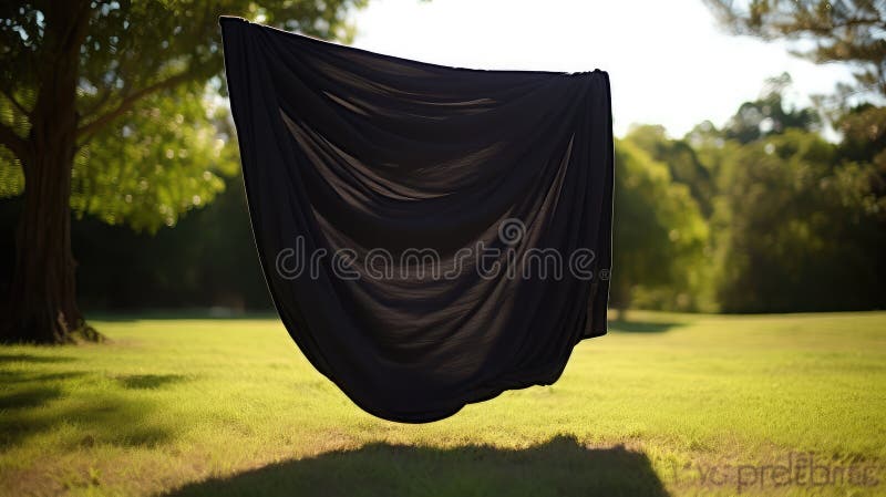 Clothesline black blanket stock illustration. Illustration of serene ...