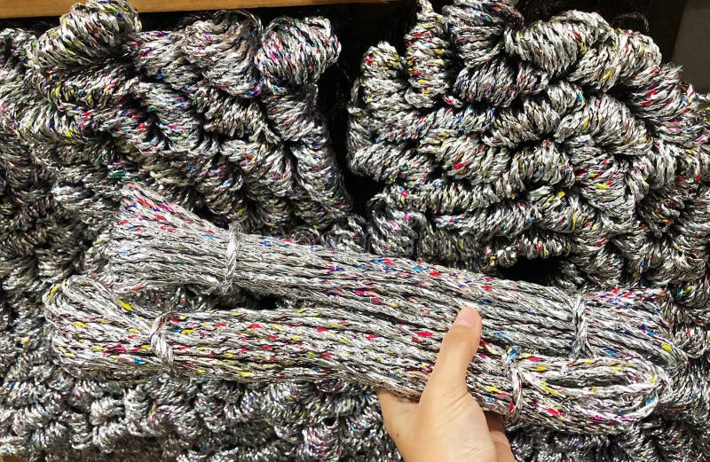 Clothesline Made of Very Strong Plastic Stock Photo - Image of footwear ...