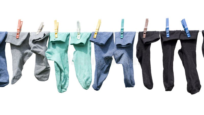 Clothesline and socks stock photo. Image of colored, fabrics - 35036716