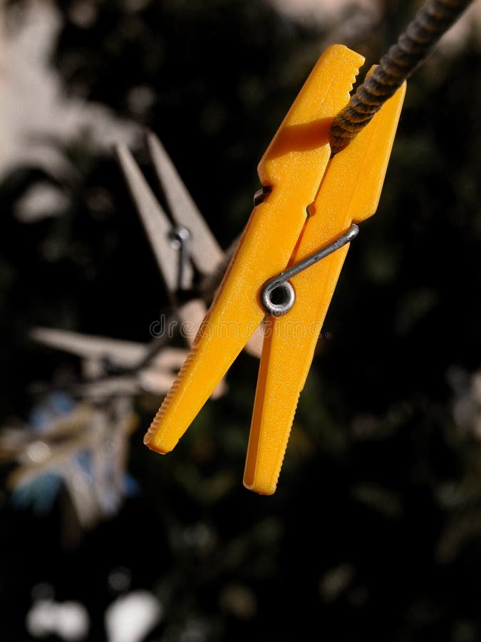 Clothespin stock image. Image of house, rope, yellow, objects - 629521