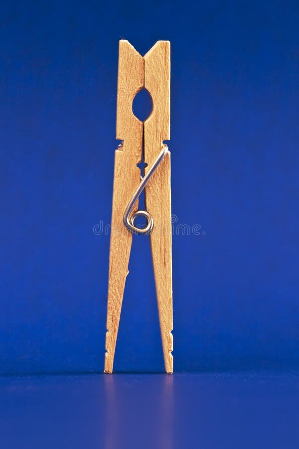 Clothespin on Blue stock photo. Image of clothes, blue - 13336226
