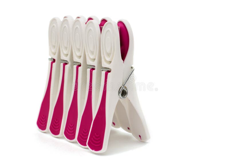 Clothespin clips isolated stock photo. Image of classic - 44515940