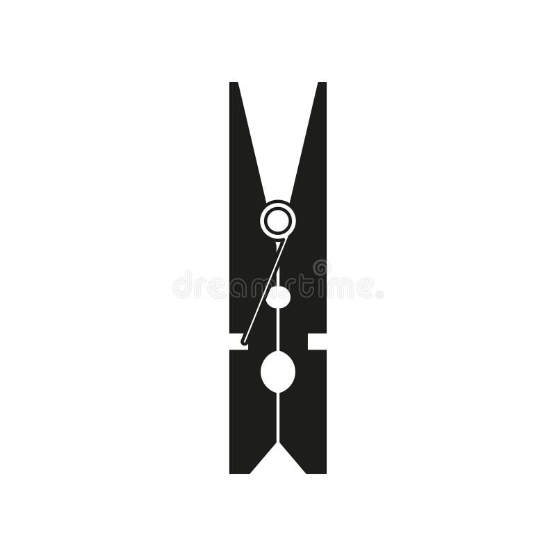 Clothespin Icon. Simple Vector Illustration. Stock Vector ...