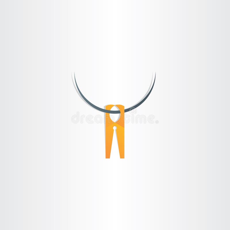 Clothespin Icon Vector Symbol Stock Vector - Illustration of ...