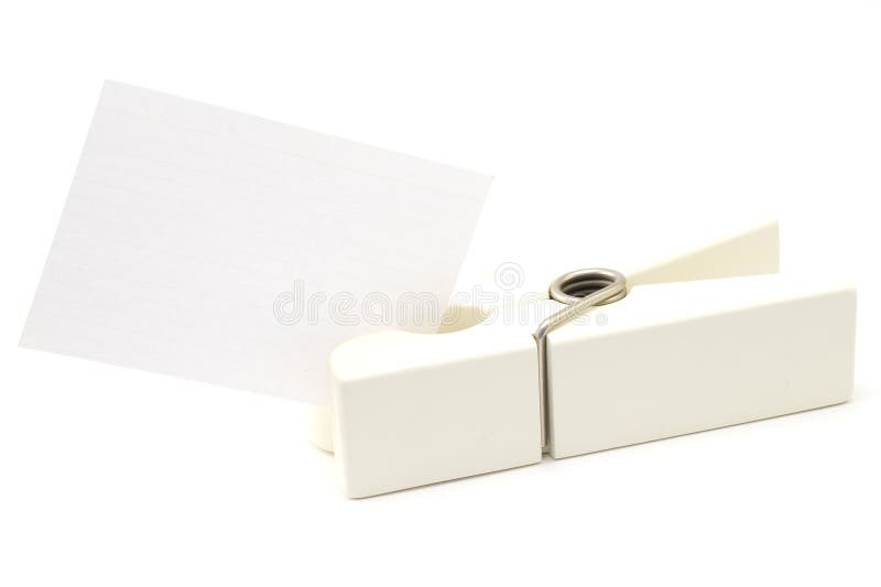 Clothespin and Note stock image. Image of business, label - 9584085