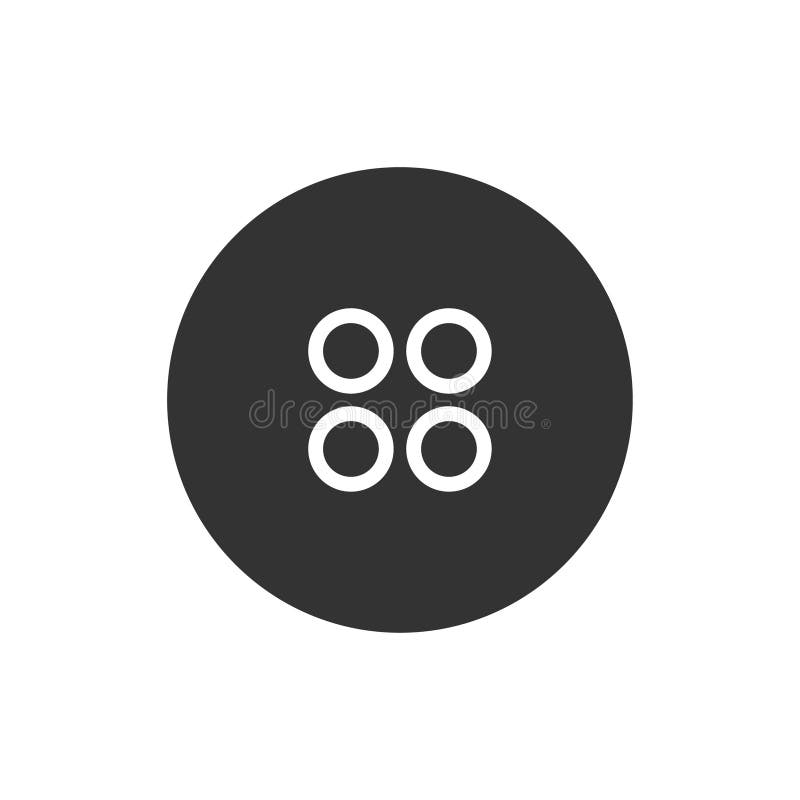 Button with Rat Silhouette, Scroll and Sign for Chinese New Year ...