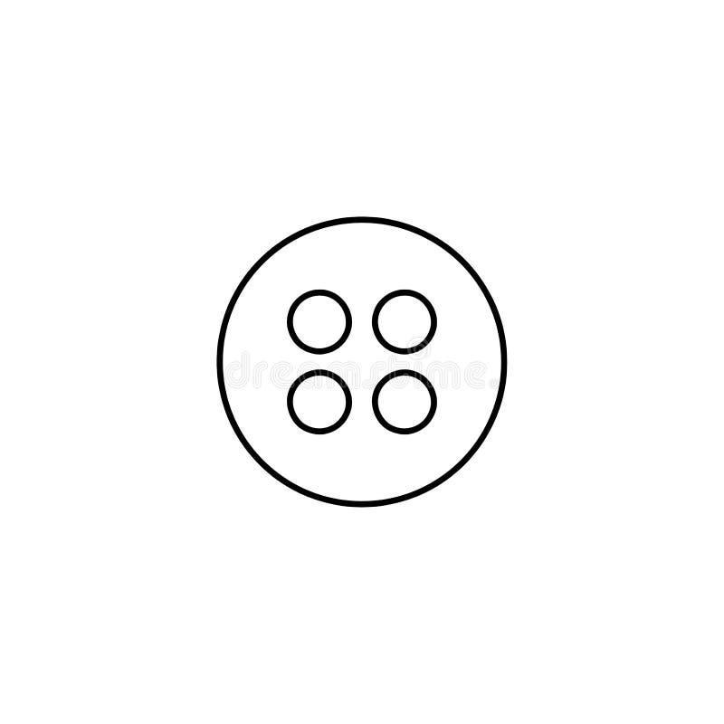 Clothing Button Line. Clothing Button Isolated Simple Line Icon Stock ...