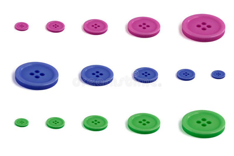 Clothing Buttons from Large To Small Stock Photo - Image of shirts ...