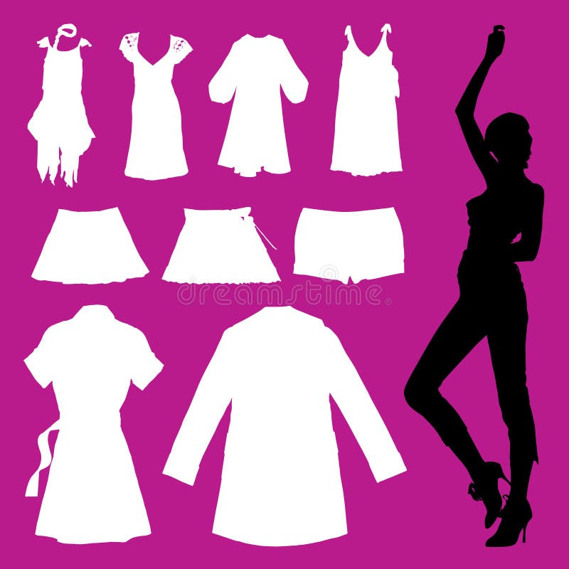 Clothing Collection Vector 0057 Stock Vector - Illustration of females ...