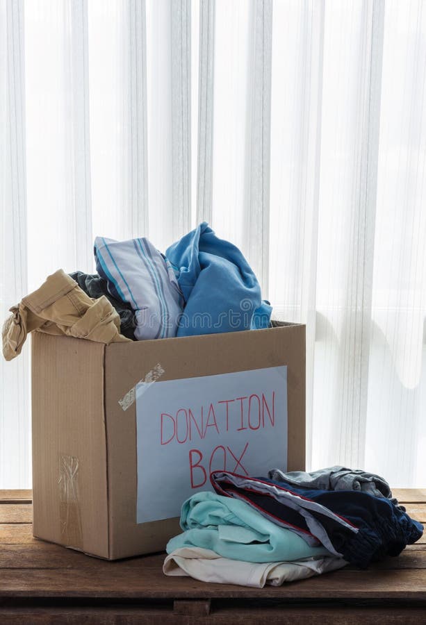 Clothing donation box stock photo. Image of preparation - 75985126