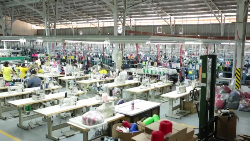 Clothing Factory Floor stock footage. Video of production - 76715344