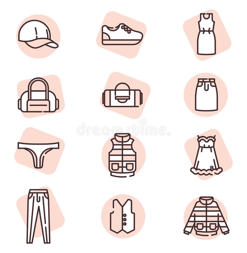 Clothing fashion, icon stock vector. Illustration of isolated - 259393758