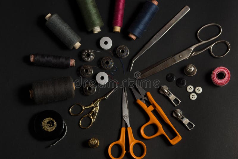 Clothing and Fashion Industry Tools of Creation. Stock Photo - Image of ...