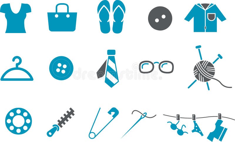 Clothing Icon Set stock illustration. Illustration of metre - 8402372