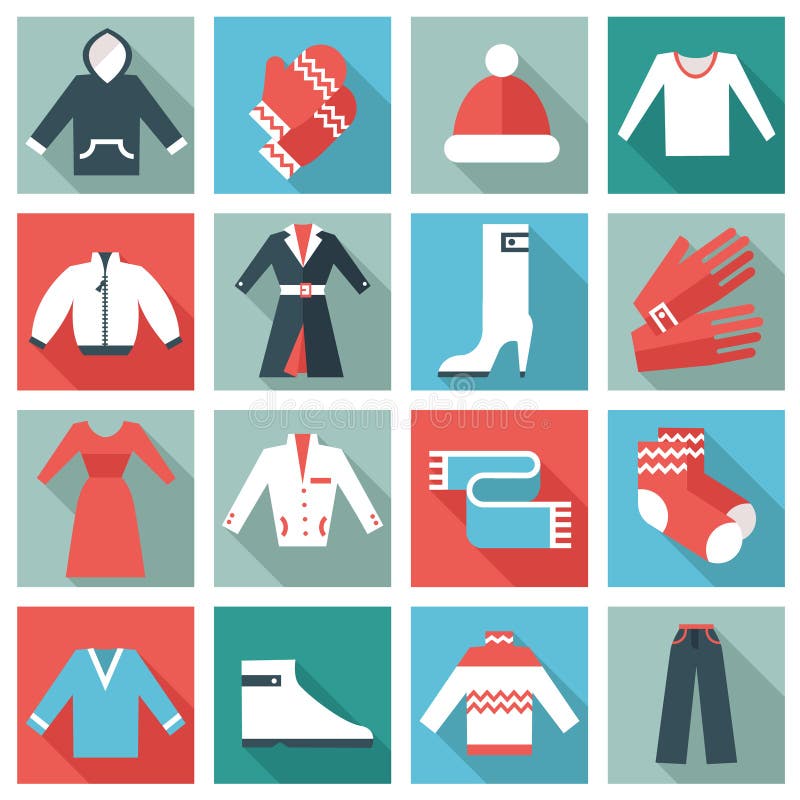 Clothing icons stock vector. Illustration of collection - 78749231