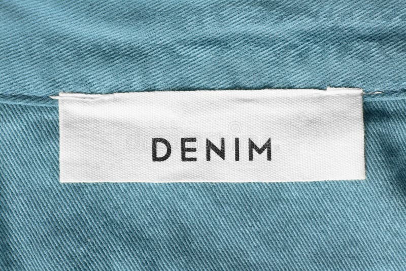 Denim clothing label stock photo. Image of cotton, textile - 217689220