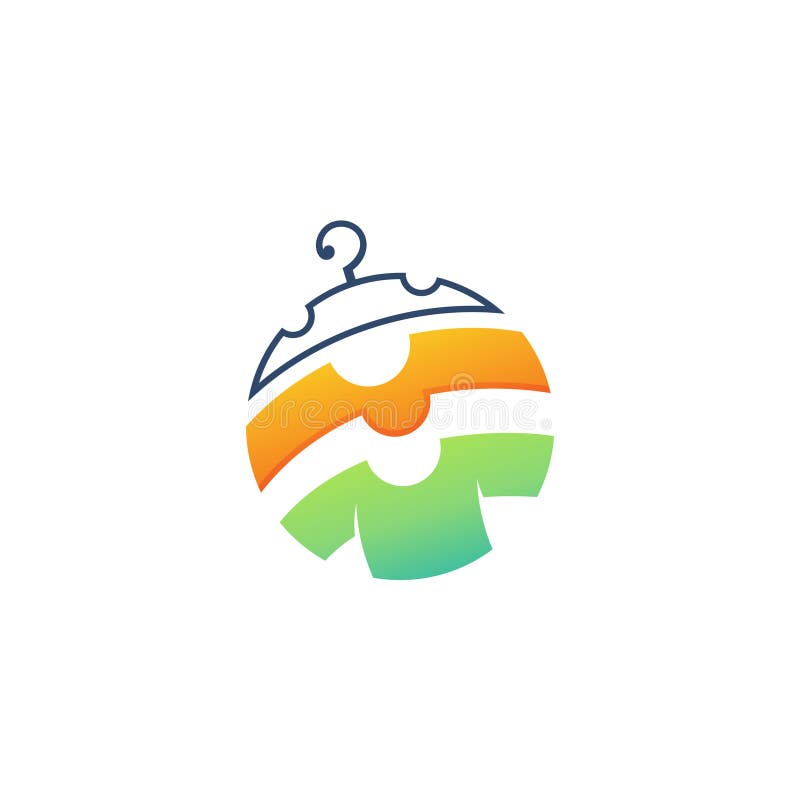 Clothing Logo after Washing and Hanging on a Hanger Stock Vector ...