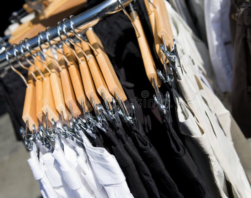 Clothing Rack stock image. Image of shop, pants, clothes - 5271727