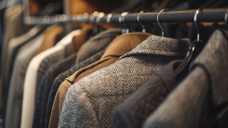 Clothing rack in a store. stock photo. Image of market - 356569604