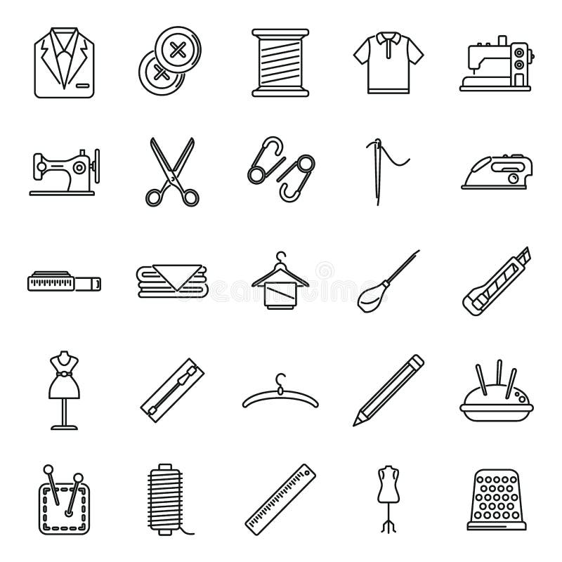 Clothing Manufacture Icons Set Stock Illustrations 265 Clothing