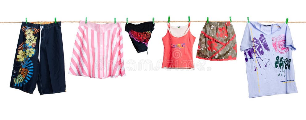 Clothing on the Rope stock photo. Image of domestic, group - 9532780