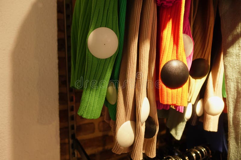 Clothing Security Tag on a Shirt , Stock Photo - Image of scanner ...