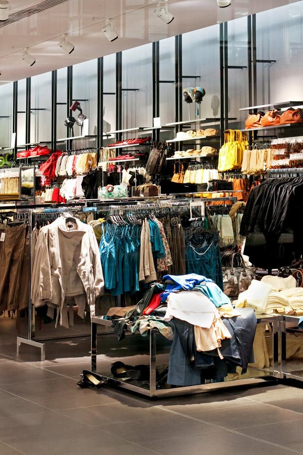 Modern clothes shop stock photo. Image of room, human - 15032990