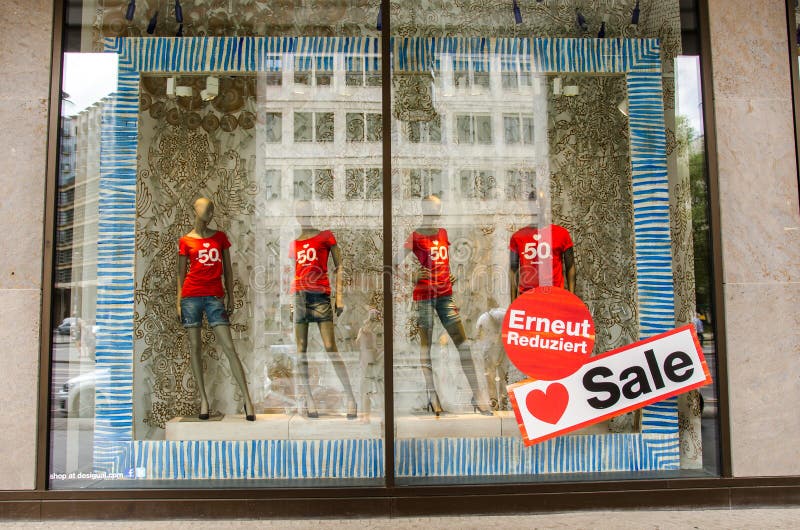 Clothing Shop Display with Discount Tags Editorial Photography - Image ...