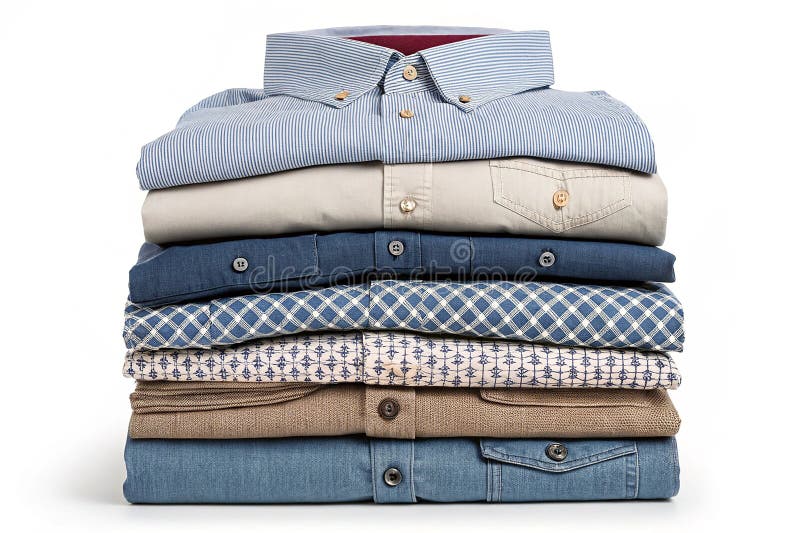 Clothing Stack Isolated on Transparent Background Stock Illustration ...