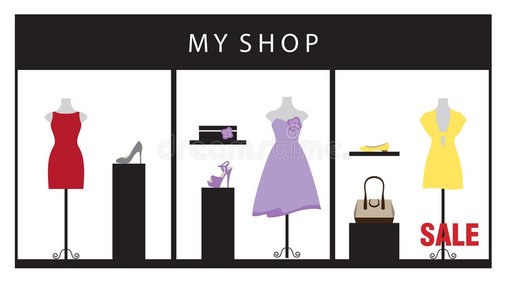 Store Retail Clothing Display Stock Illustrations – 16,598 Store Retail ...