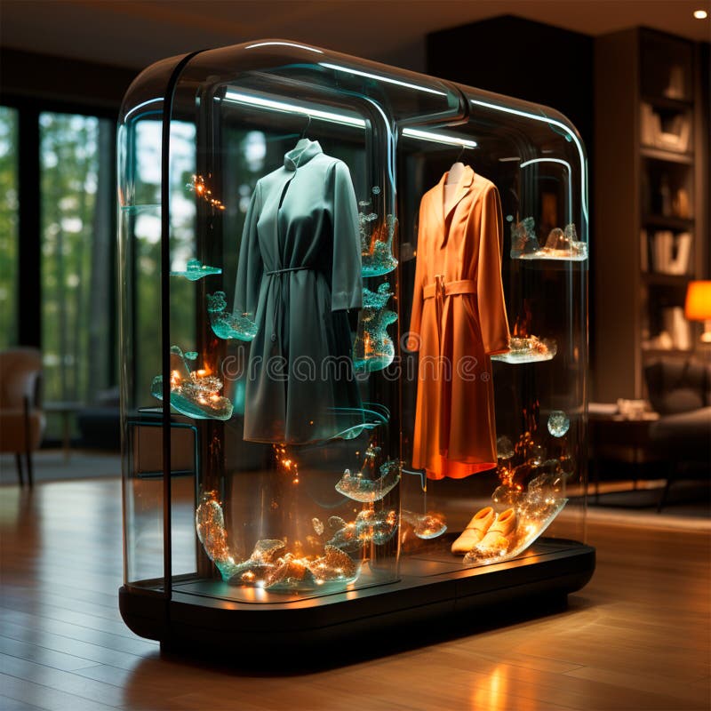 Clothing Store, Display Cases and Racks with Clothes - AI Generated ...