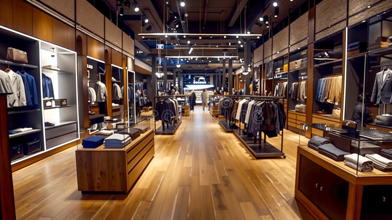 A Clothing Store Filled with Lots of Clothes on Display Stock Image ...