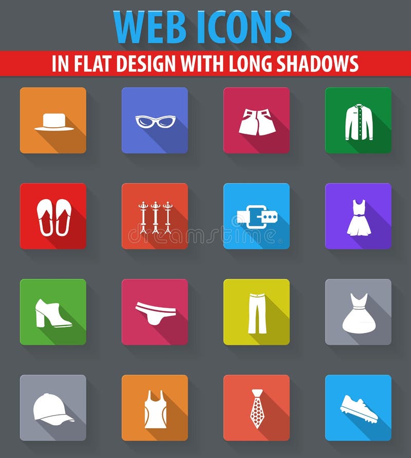 Clothing Store Icons set stock vector. Illustration of shorts - 89069666