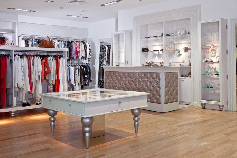 Clothing store interior stock photo. Image of shopping - 18001892