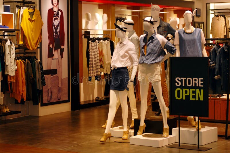 Clothing store open editorial image. Image of fashion - 33501865