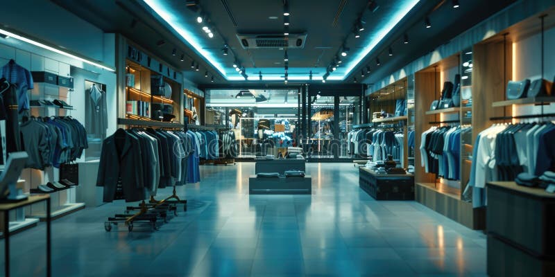 Clothing Store Shelves Fully Stocked Stock Photo - Image of tidy ...