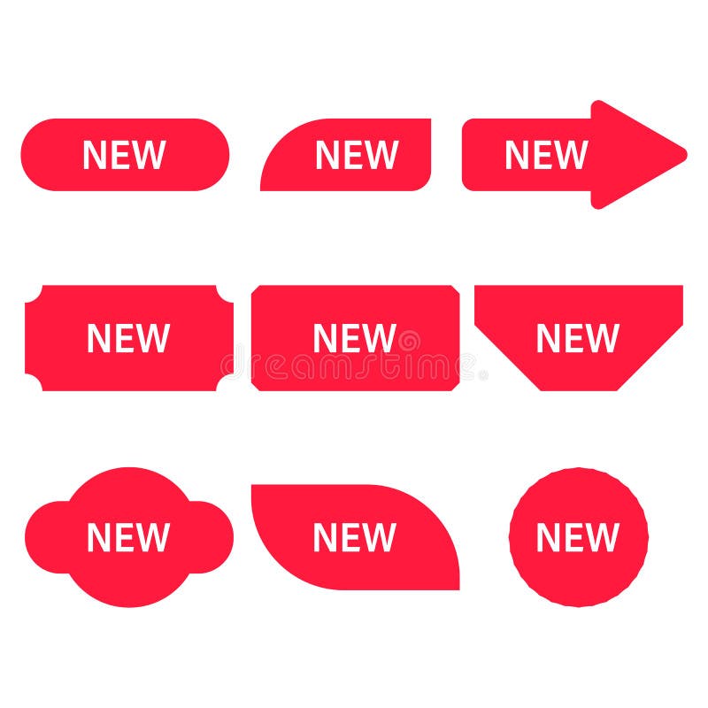 Clothing Store Stickers - Set of Various Tags with New Text Stock ...