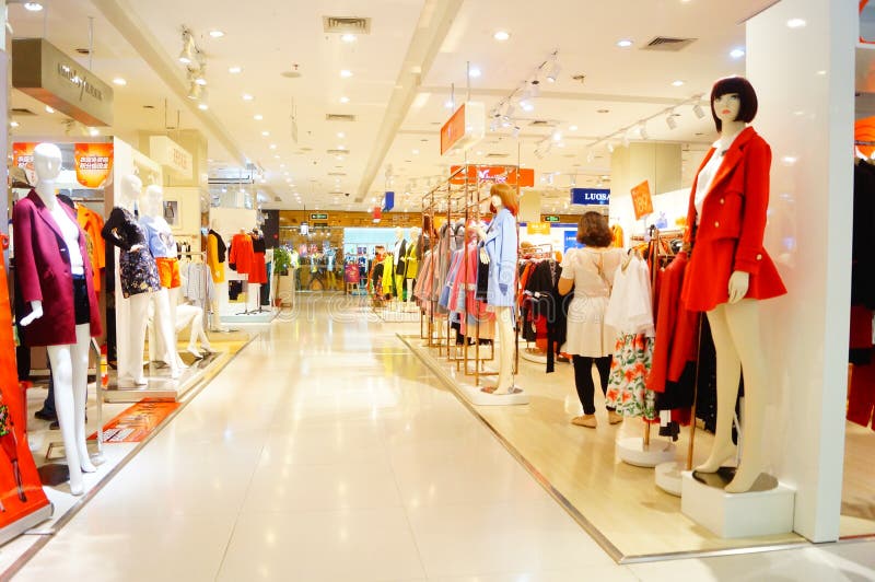 Clothing Stores in the Mall Editorial Stock Photo - Image of mall ...