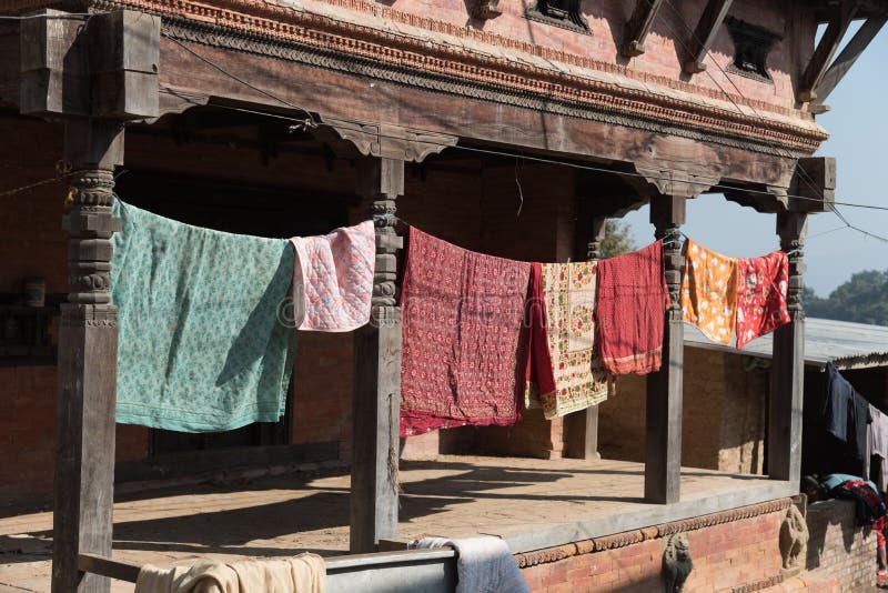 Cloths of Hmong Ethnic are Hanging Stock Image - Image of rural, urban ...