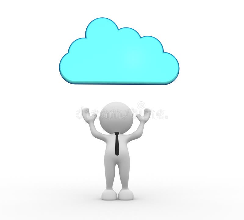 Cloud stock illustration. Illustration of forecast, person - 26944143