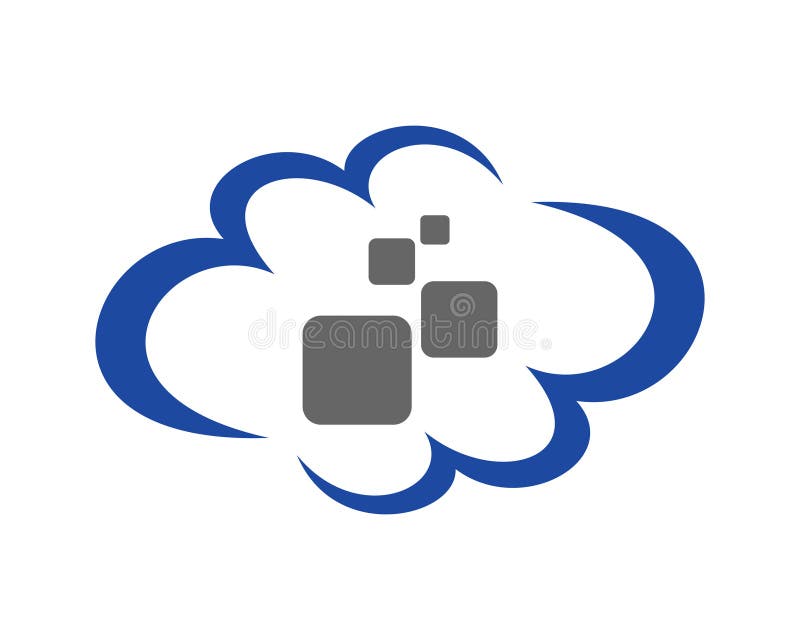 Cloud Abstract Square Logo Template Stock Vector - Illustration of ...