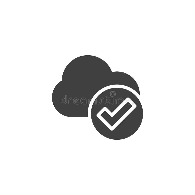 Cloud Checkmark Icon Stock Illustrations – 759 Cloud Checkmark Icon ...