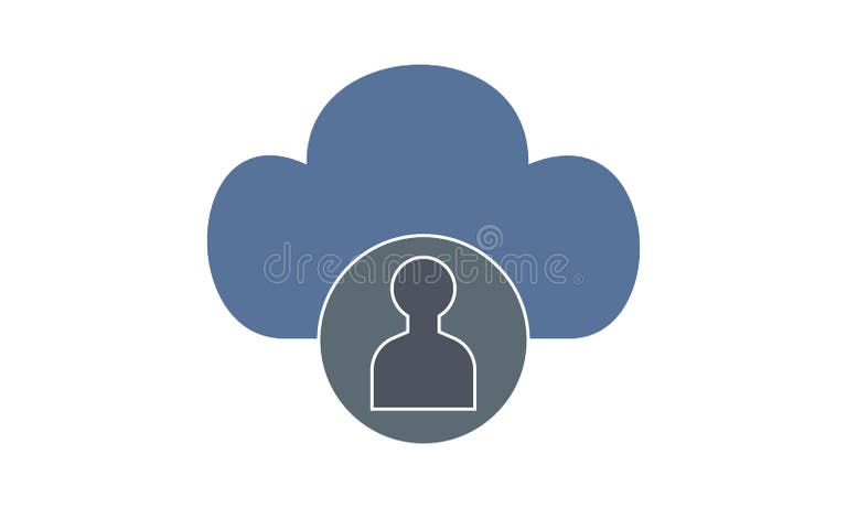 Cloud Admin Icon in Glyph Design Stock Illustration - Illustration of ...