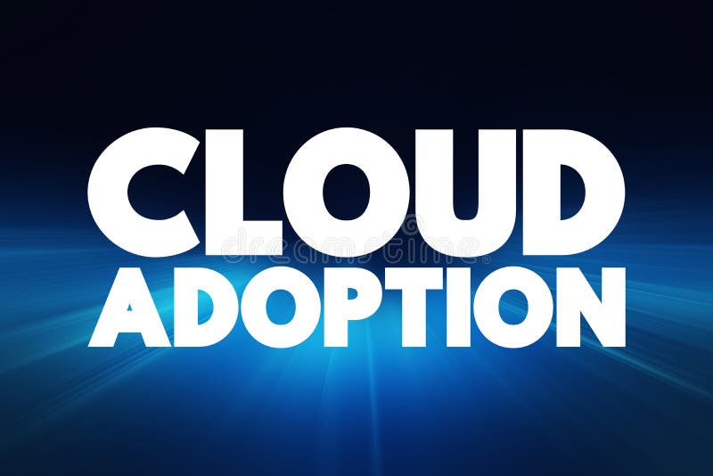 Cloud Adoption Text Quote, Concept Background Stock Illustration ...