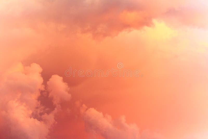 Pink Red Clouds on Sky Background. Stock Photo - Image of droplets ...
