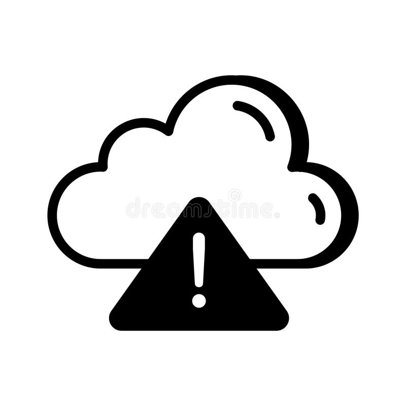 Cloud Alert stock illustration. Illustration of icon - 332544581