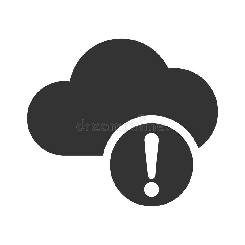 Cloud alert icon stock vector. Illustration of notification - 201628022