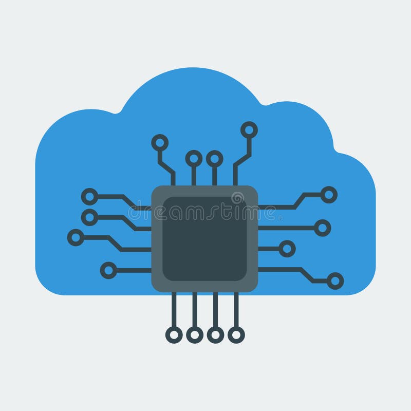 A Cloud of Algorithms Icon, Resource Management, Task Management. Stock ...